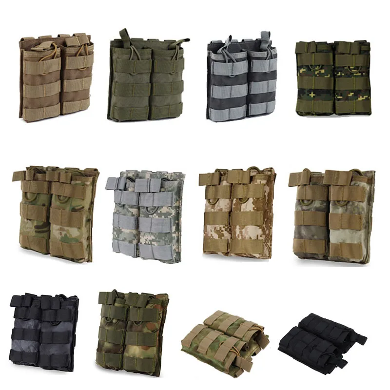 Airsoft-Tactical-M4-Molle-Double-Magazine-Pouch-Combat-Vest-Bag-Ammo ...