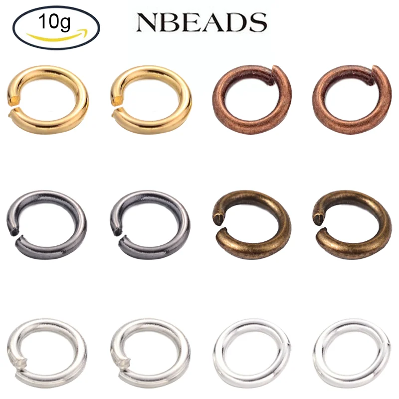 NBEADS-10g-Antique-Bronze-Unsoldered-Brass-Open-Jump-Rings-For-Jewelry ...