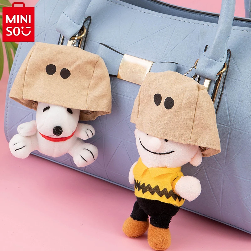 MINISO-Peanuts-Snoopy-Charlie-mu-eco-de-peluche-llavero-colgante ...