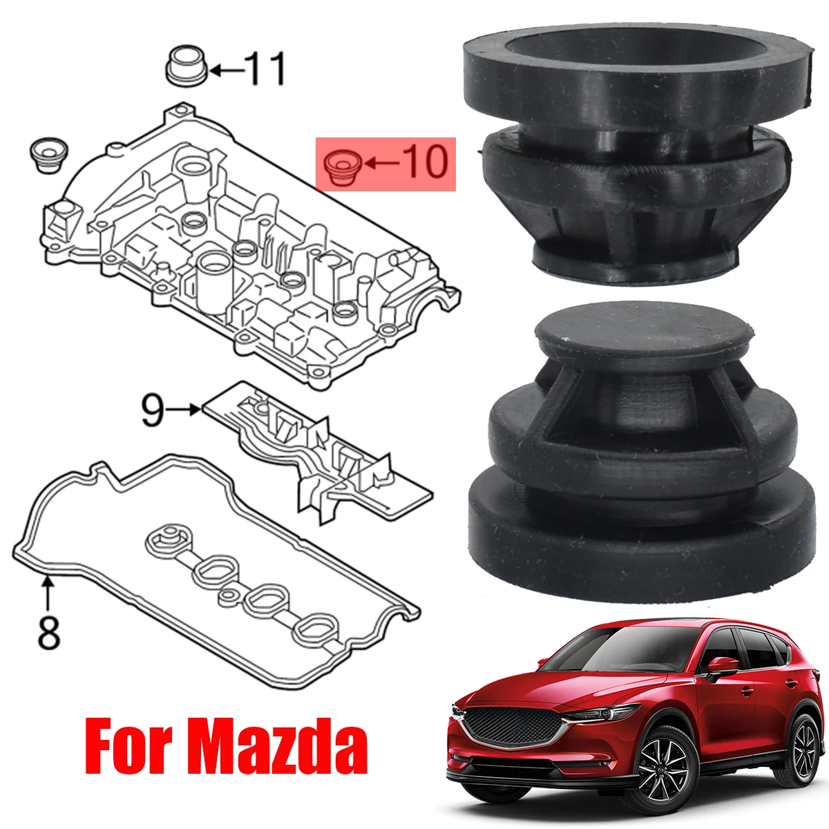 2x capa de motor do carro isolador borracha grommet montagem bush ...