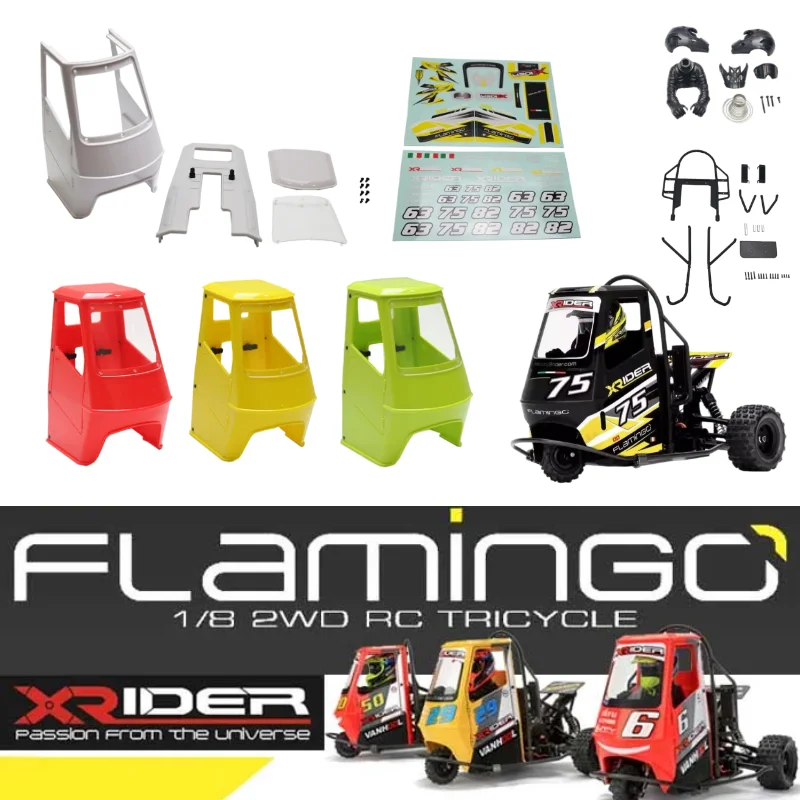 X-Rider-flamingos-1-8-Body-Shell-Roll-cage-Driver-Sticker-For-X-Rider ...