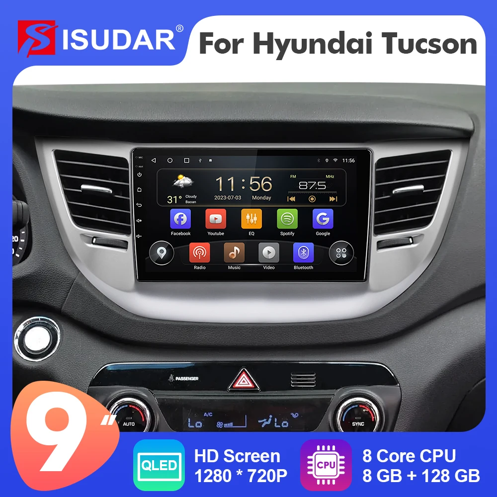 9-Inch-Isudar-Android-12-Car-Radio-For-Hyundai-Tucson-3-2015-2018 ...