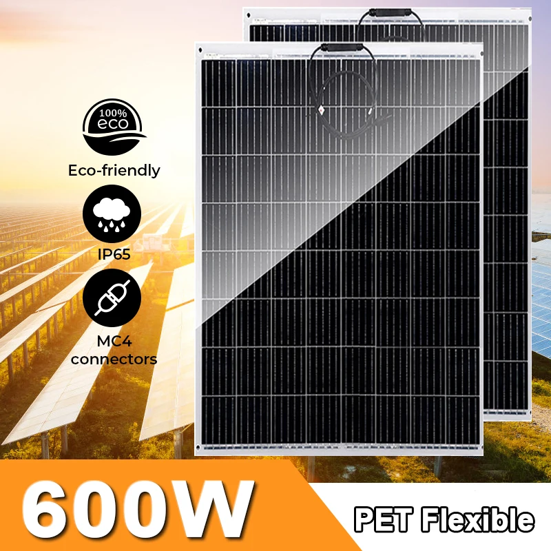 600W-300W-200W-150W-Solar-Panel-18V-Semi-flexible-Monocrystalline-Solar ...