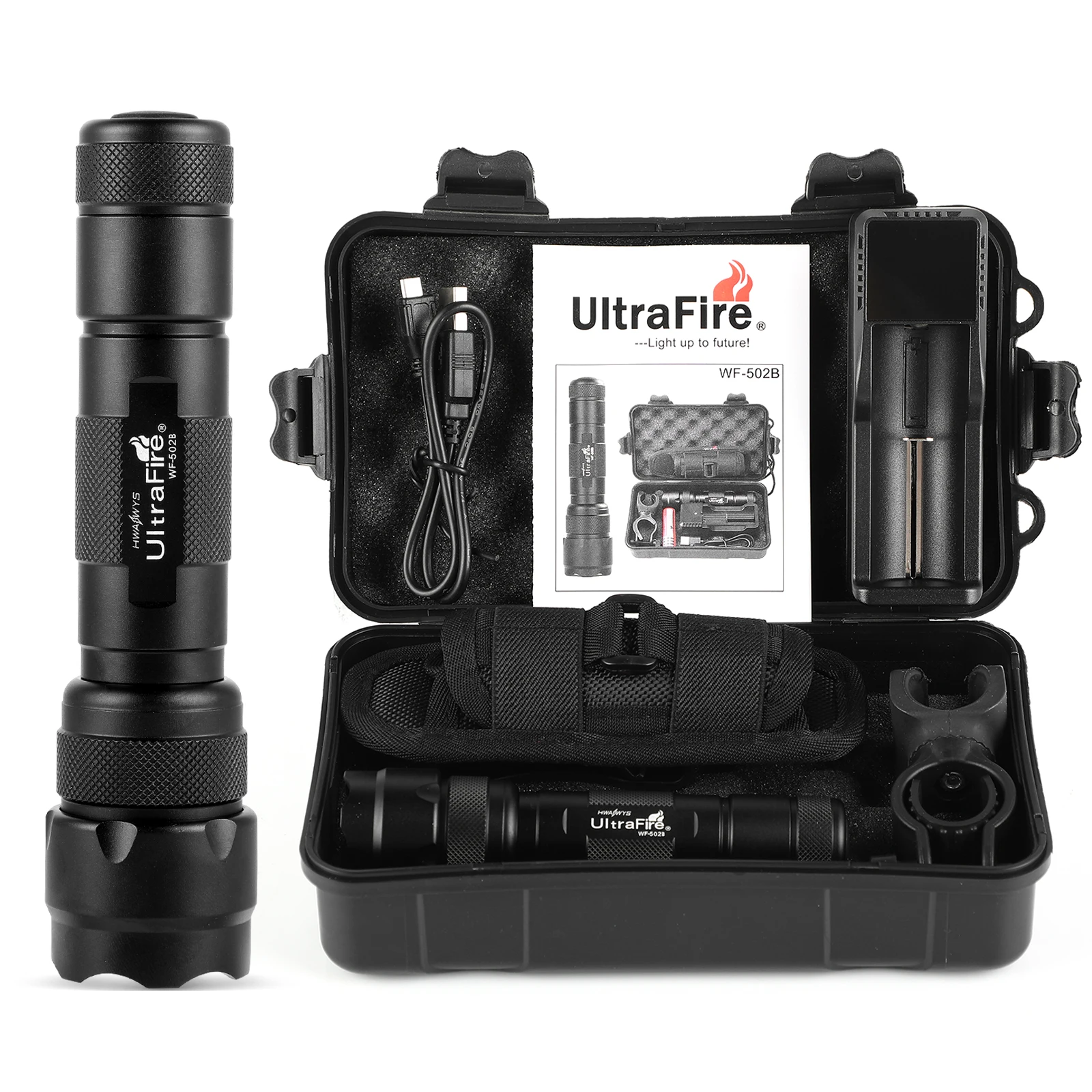 UltraFire-WF-502B-Tactical-Led-Flashlight-1000LM-18650-Rechargeable ...
