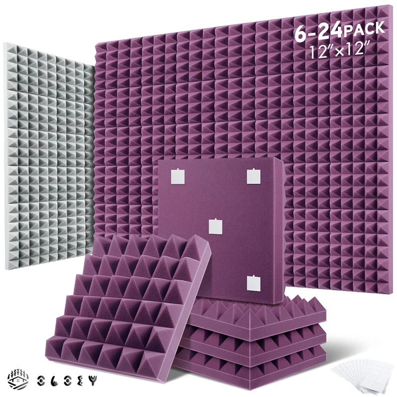 Acoustic-Absorption-Foam-6-12-24-Pcs-Studio-Sound-Absorbing-Material ...