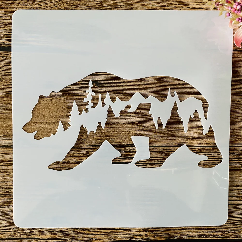 Wall Painting Templates | Stencils Wall Painting | Bear Stencils ...