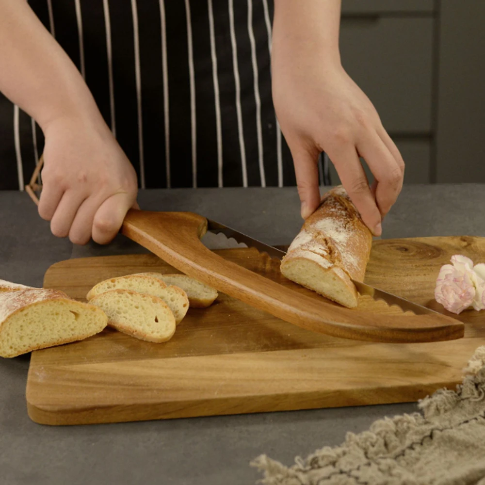 Baguette-Cutting-Saw-Wooden-Bread-Slicing-Saw-Toast-Saw-Bread-Cutting ...
