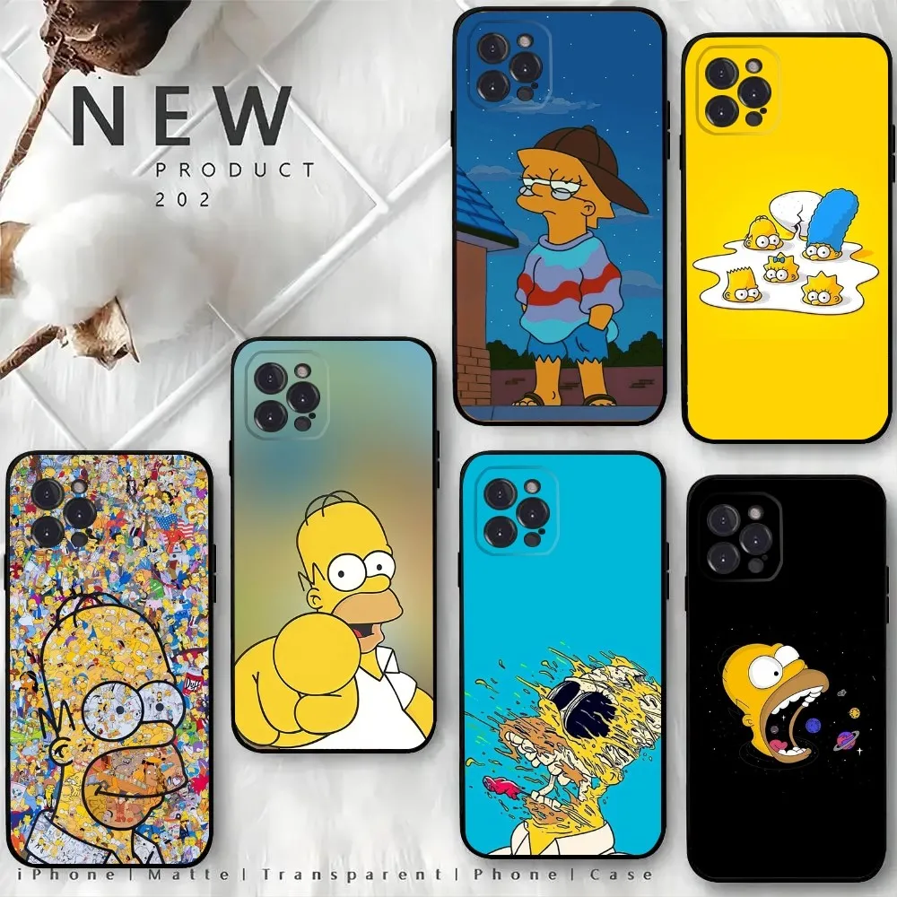 Cartoon-Homers-S-Simpsons-Phone-Case-For-iPhone15-14-13-12-Mini-11-Pro ...