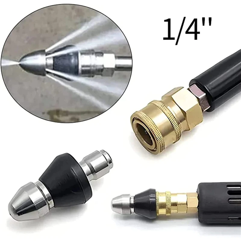 Water-Jet-High-Pressure-Sprayer-Nozzle-Clean-Sewer-1-4-Stainless-Steel ...