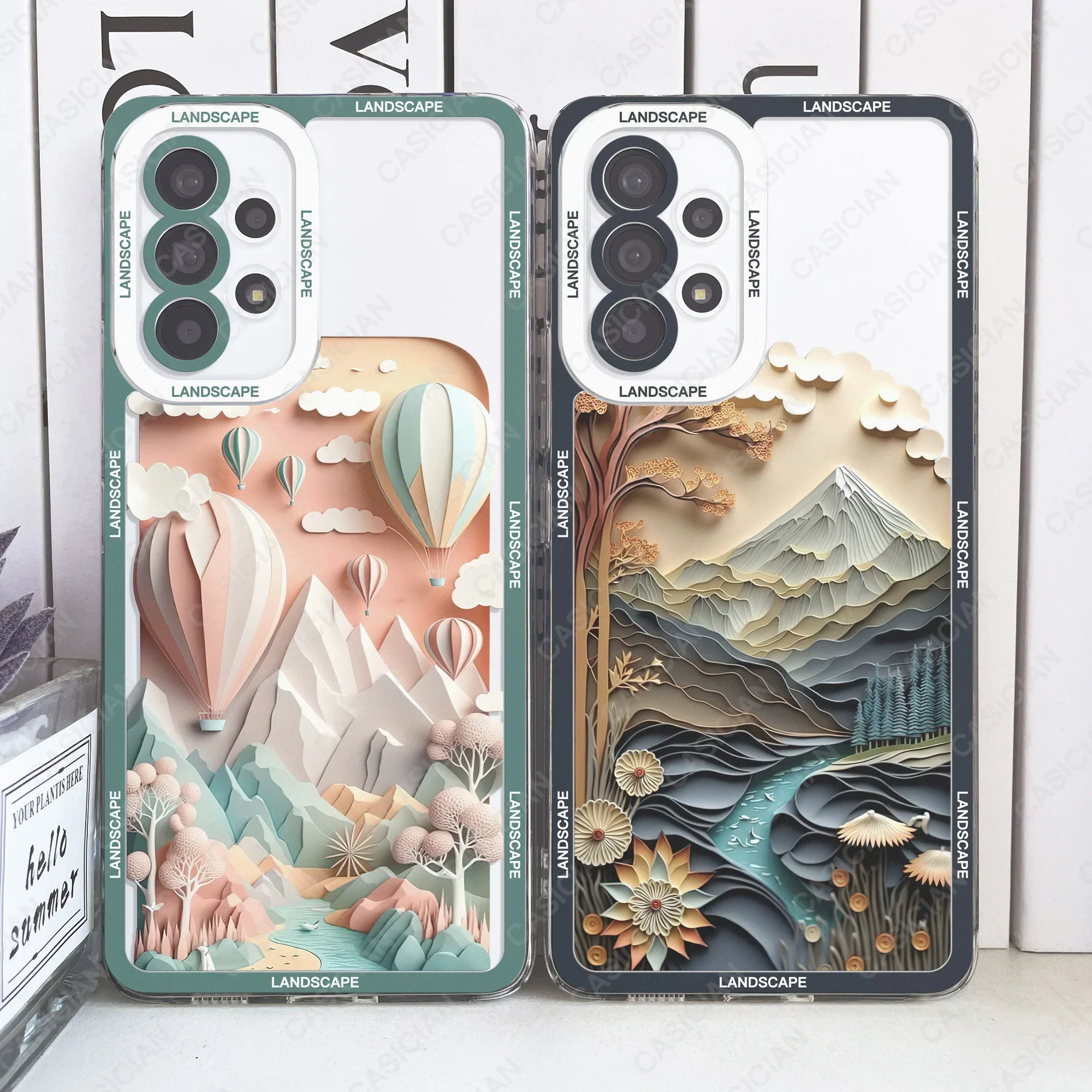 Paper-Cute-Landscape-Creative-Mountain-Balloons-Case-For-Samsung-Galaxy ...