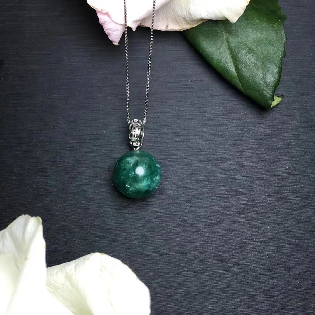 Unit-One-Piece-925-Silver-Buckle-With-High-Quality-Natural-Green-Mica ...