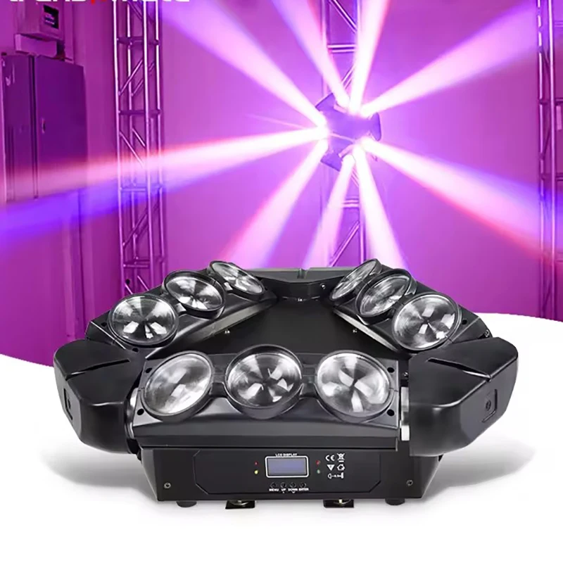 Jacmui-Tri-ngulo-9-Olhos-Spider-Beam-Light-9x10W-RGBW-4in-1-Led-Moving ...