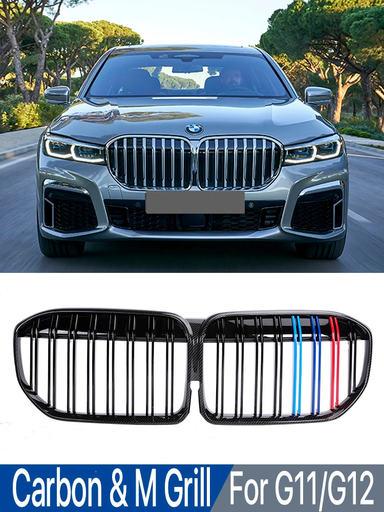 M Sport Car Front Bumper Kidney Air Center Grill M Performace Carbon ...