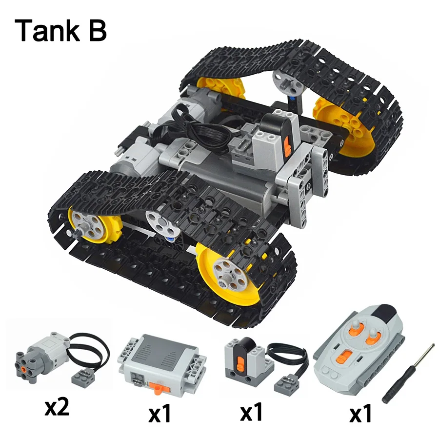 2023-City-Military-Bricks-Toy-Technical-RC-Tank-Motor-With-Caterpillar ...