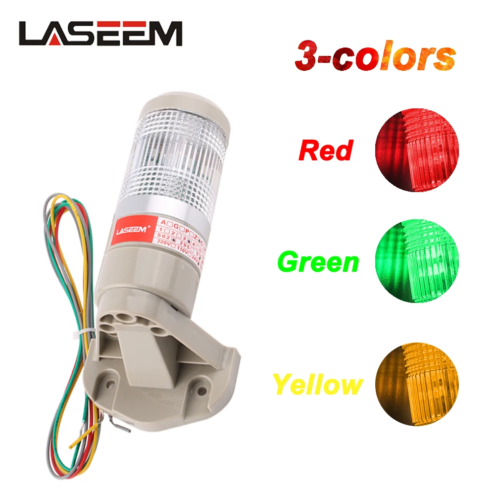 DC-12V-24V-Wall-Signal-Warning-light-3-colors-Green-Red-Yellow ...