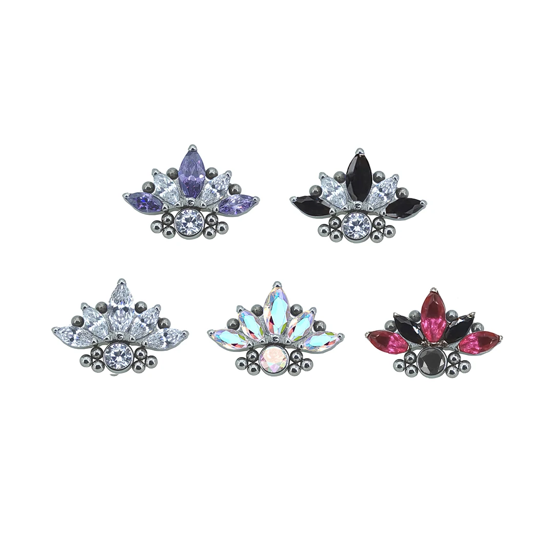 Implant-Grade-G23-Titanium-Labret-Tops-Earring-Colors-Marquise-Zirconia ...