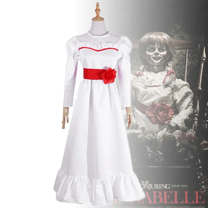 Horror-Bride-of-Chucky-Annabelle-Cosplay-Costume-Dress-Cos-Wigs ...