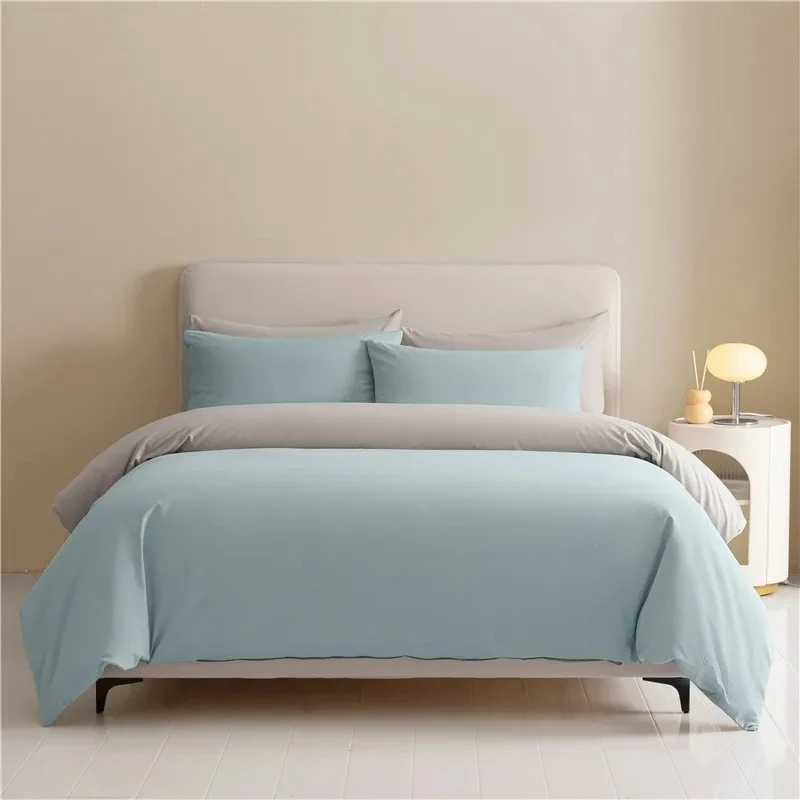 100-Brushed-Cotton-Ultra-Soft-Bedding-set-Twin-Double-Queen-King-Blue ...