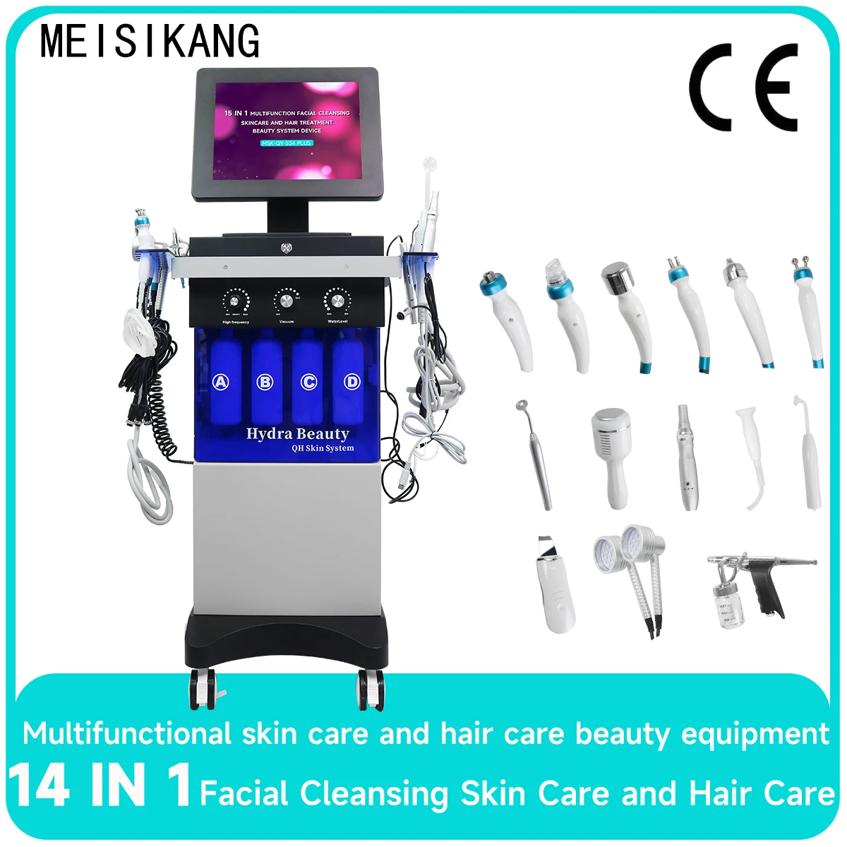 Máquina de belleza facial Hydro Facial Aqua Peel multifuncional 14 en 1 ...