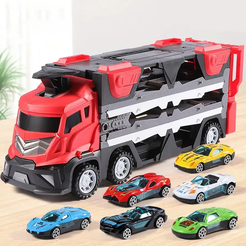 Foldable-Transport-Truck-Car-Toys-Deform-Catapulting-Toy-Car-Hauler ...