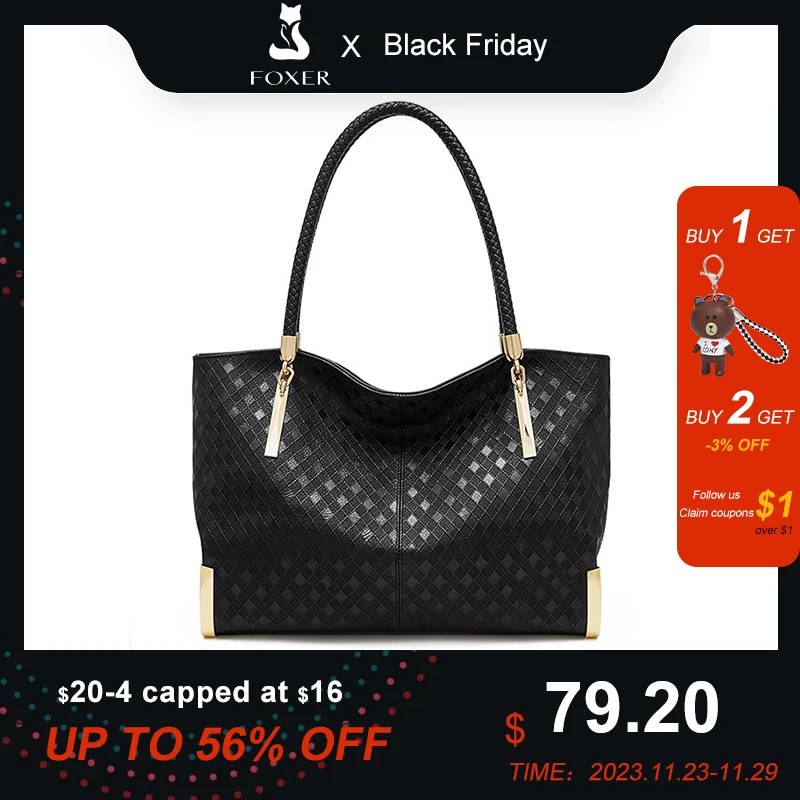 FOXER-Brand-Genuine-Leather-Handbag-Women-Original-Cowhide-Shoulder-Bag ...