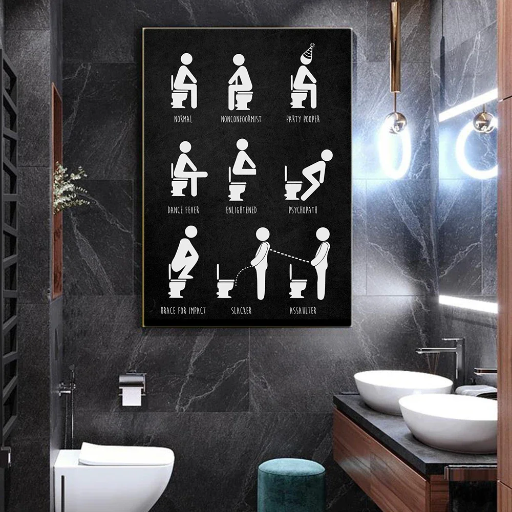 Modern Interior Design Bathroom Wall Poster Bathroom Art | Art Deco