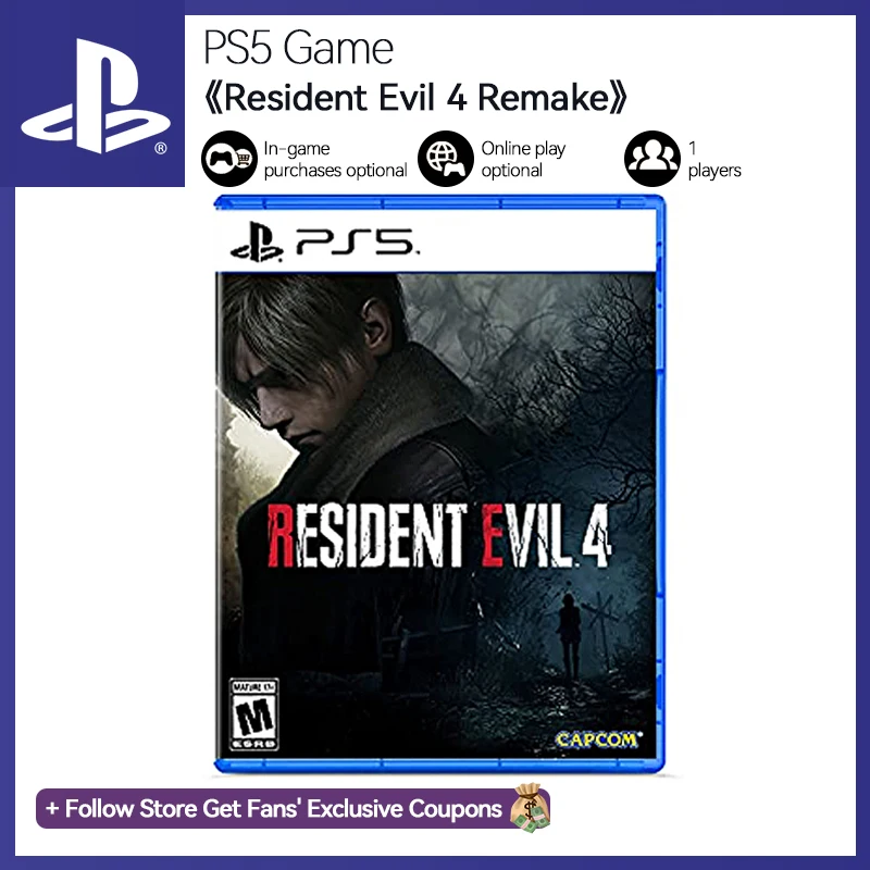Sony playstation 5 ps5 resident evil 4 remake jogo disk resident evil 4 ...