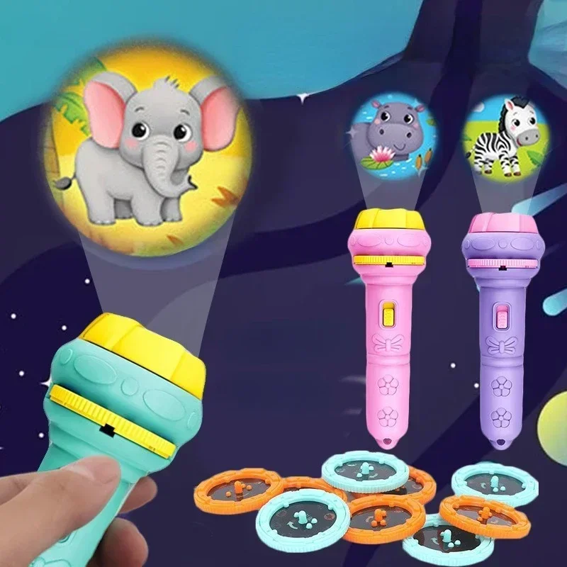 Cartoon-Creativity-Toy-Projection-Flashlight-Early-Education-Cognition ...
