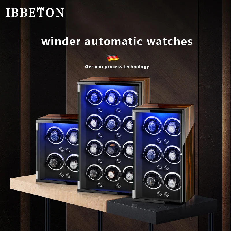 IBBETON-2-3-4-6-9-slots-Watch-winding-case-LED-silent-motor-mechanical ...