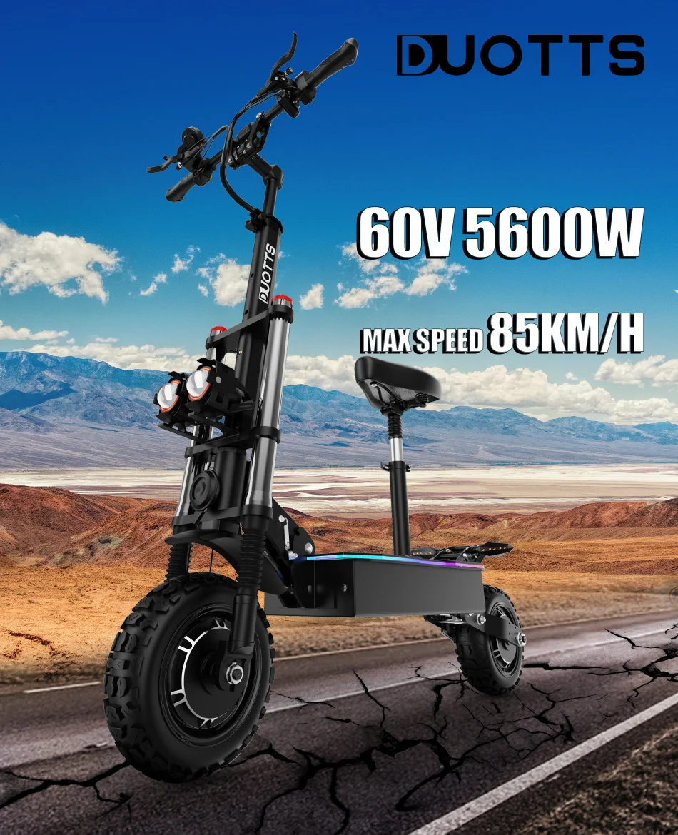 DUOTT-D88-Cross-country-Electric-bike-Scooter-60V-38ah-Battery-5600W ...