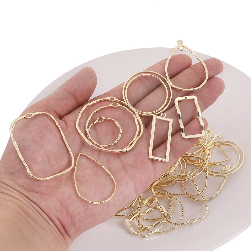 Zinc-Alloy-Hollow-Frame-Open-Back-Bezel-Pendants-Geometric-Charms-For ...