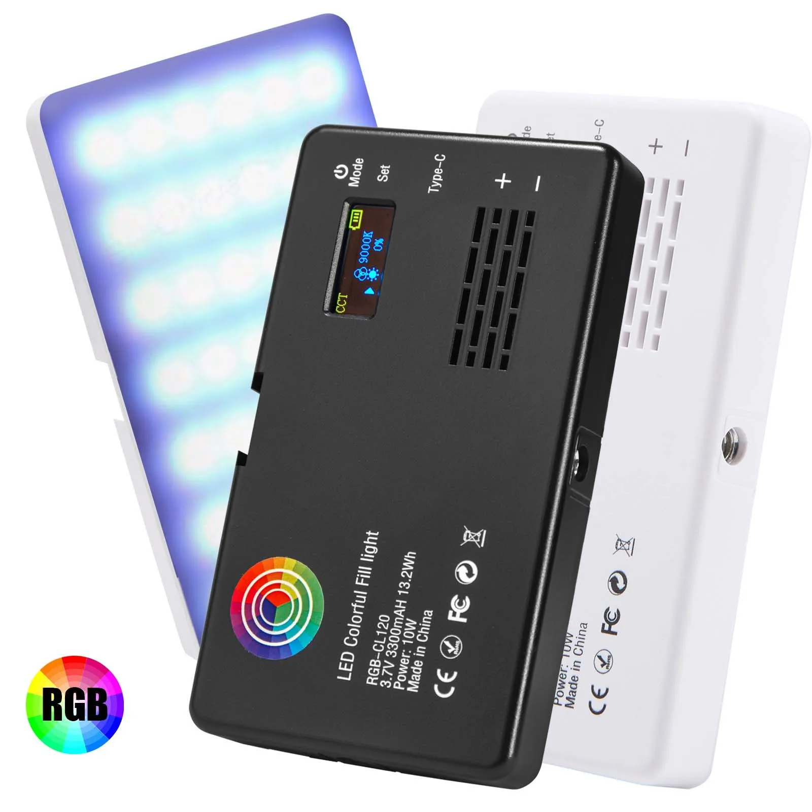 Kit de luz LED RGB para cámara CRI 95 + bicolor, salida de vídeo a todo ...
