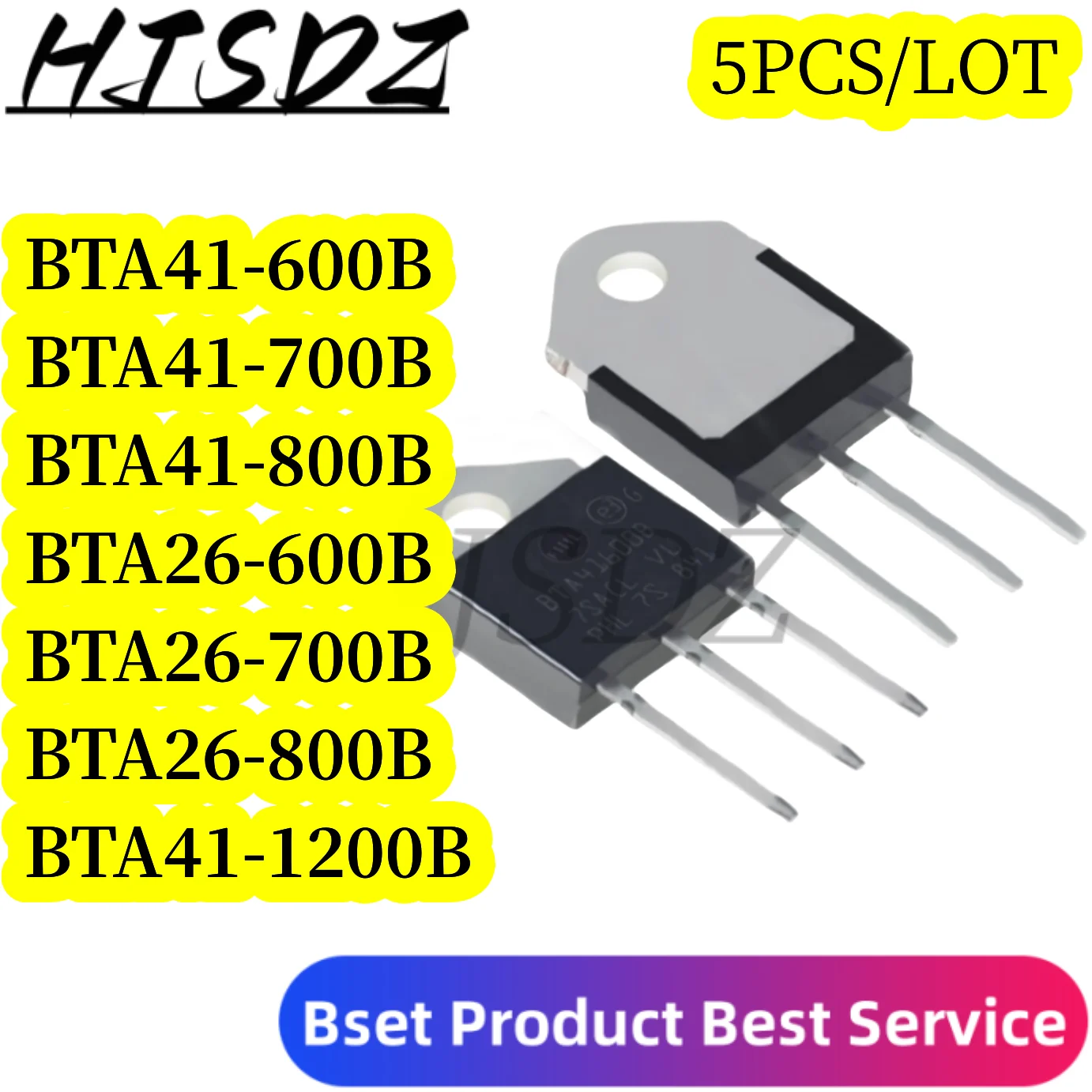 5PCS-BTA41-600B-TO-3P-BTA41-600B-BTA41-800B-BTA41-700B-BTA26-600B-BTA26 ...