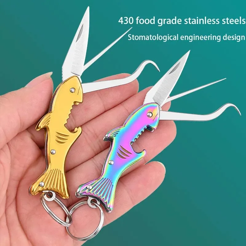 304-Stainless-Steel-Toothpick-Multifunctional-Folding-Household-Carry ...