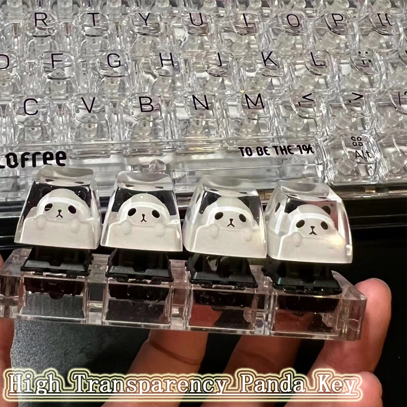 Three-Dimensional-Panda-Keycap-Cute-Transparent-SA-Height-Cherry-Mx ...