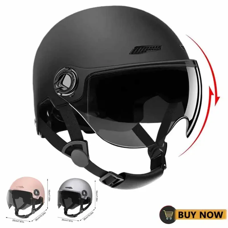 Motorhelm-Voor-Mannen-Vrouwen-Klassieke-Retro-Scooter-Halve-Helm ...