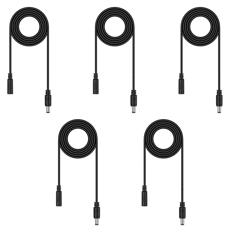 RISE 5 Pack 10Ft DC Extension Cord 5 5 X 2 1Mm DC 12V Power Extension jpg RISE 5 Pack 10Ft DC Extension Cord 5 5 X 2 1Mm DC 12V Power Extension jpg