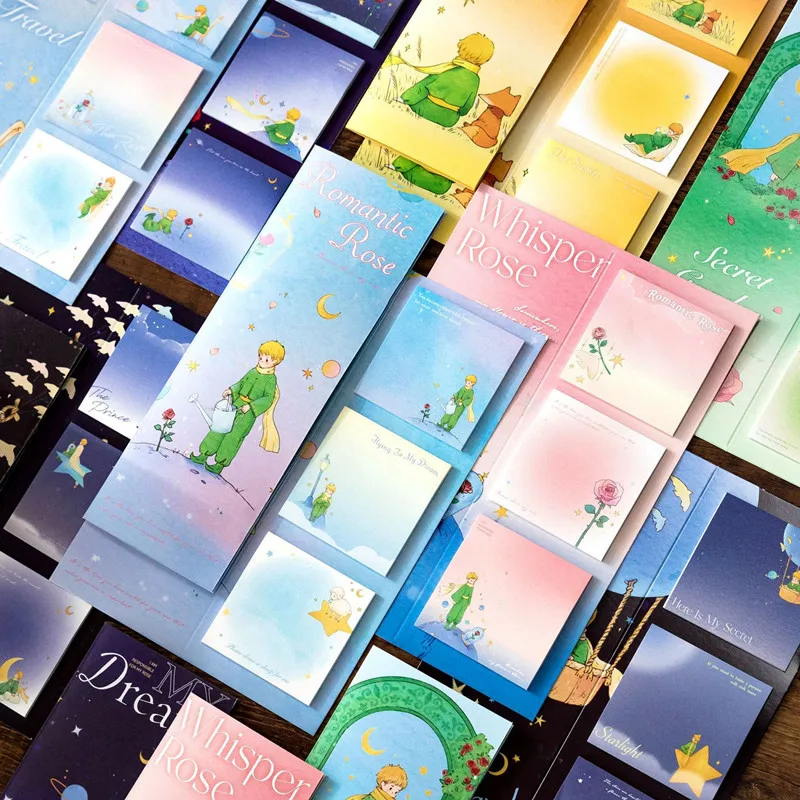 Little-Prince-Memo-Pad-Fox-Rose-Note-Book-Stickers-Cute-Student-Notepad ...