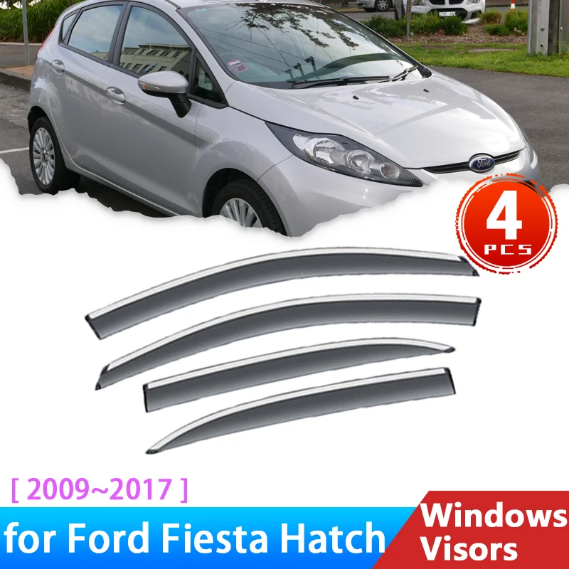 4x Deflectors For Ford Fiesta Mk6 Iv Hatch 2009~2017 Accessories Car ...