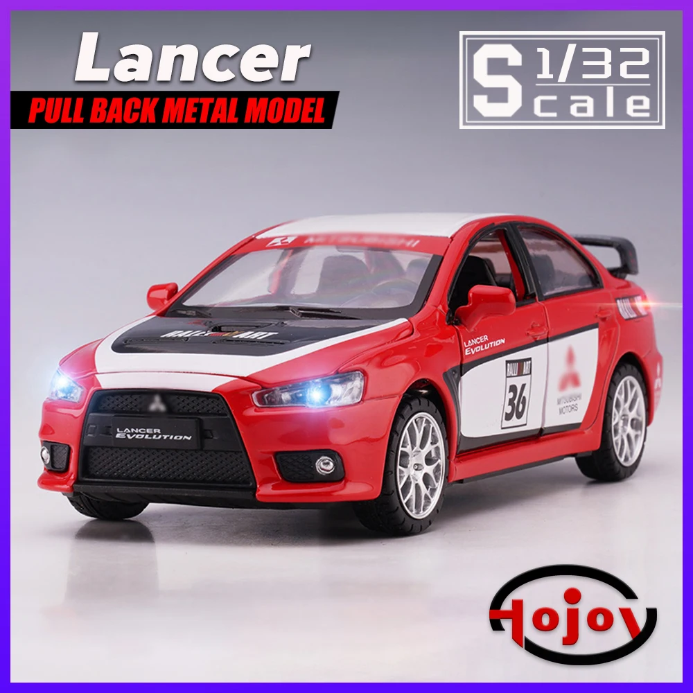 Scale-1-32-Lancer-Evolution-Metal-Diecast-Alloy-Pull-Back-Sound-Light ...