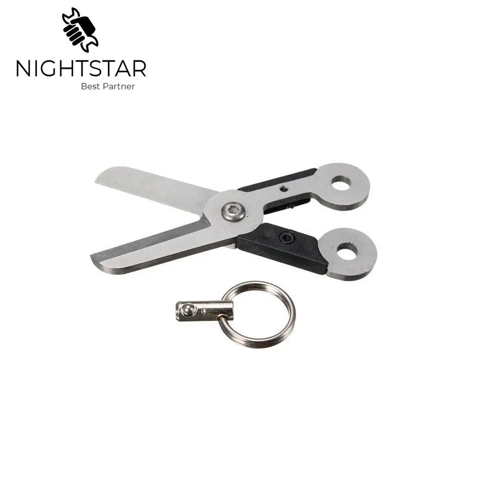 Mini Survival Spring EDC Scissor Gadget Keychain Cutter Spring Gear ...