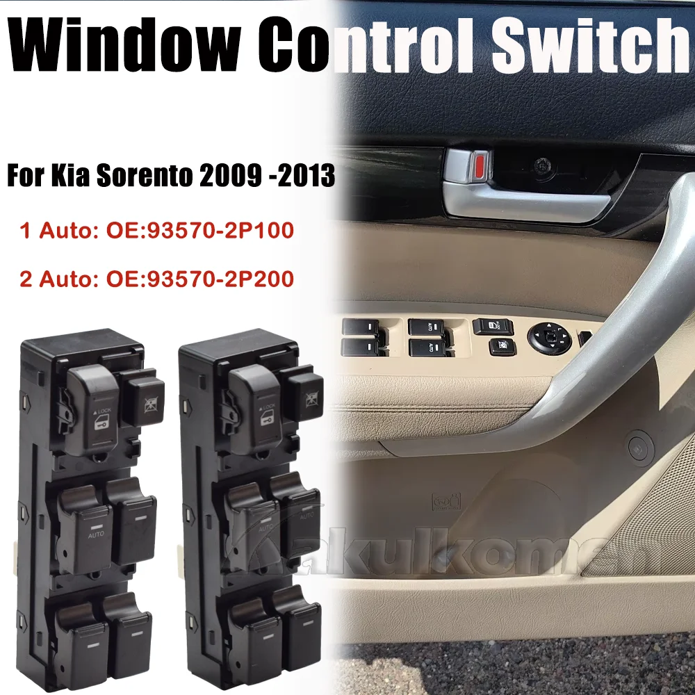 93570-2P100 Front Left Electric Power Window Master Switch For Kia ...