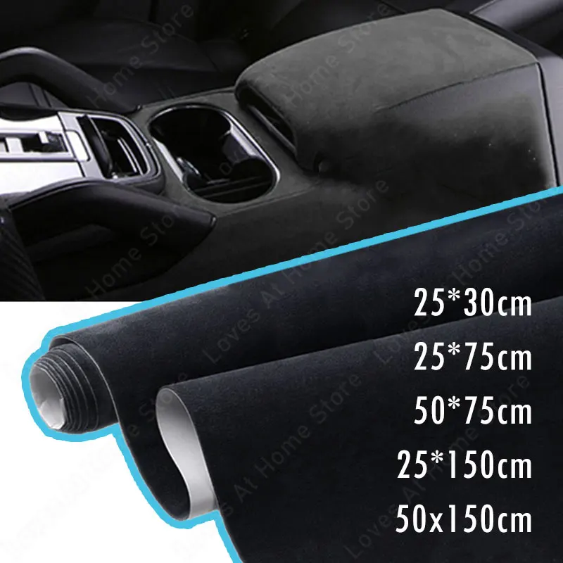 20x30cm-50x150cm-Black-Suede-Fabric-Self-adhesive-Adhesive-Cloth-for ...