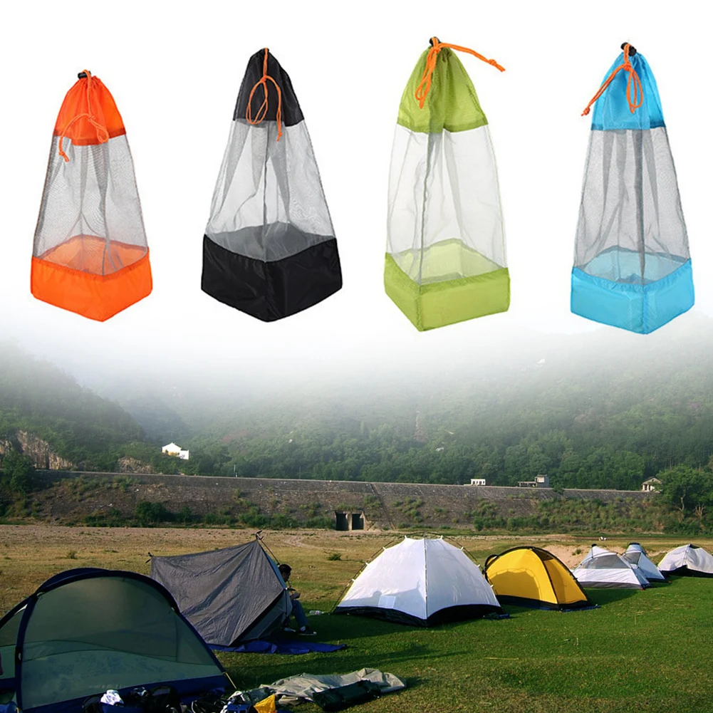 1pc-Outdoor-Mesh-Drawstring-Bag-Lightweight-Storage-Bag-Reusable-Multi ...
