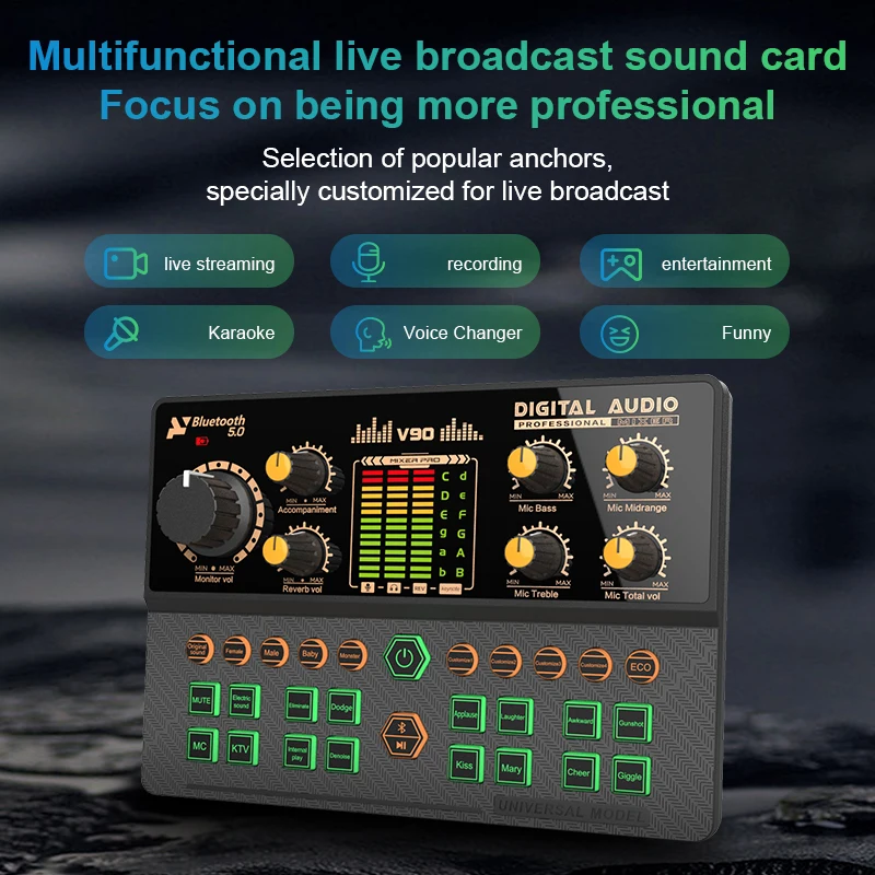 FUHAM New Audio Mixer with Voice Changer, Podcast Mixer, Mobile Game K ...