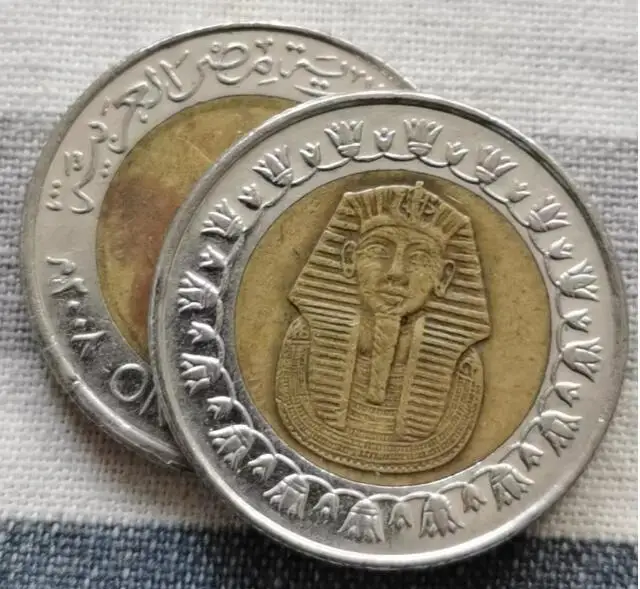 Esfinge Egipto 2008-2010 moneda original, Colección real, 25mm