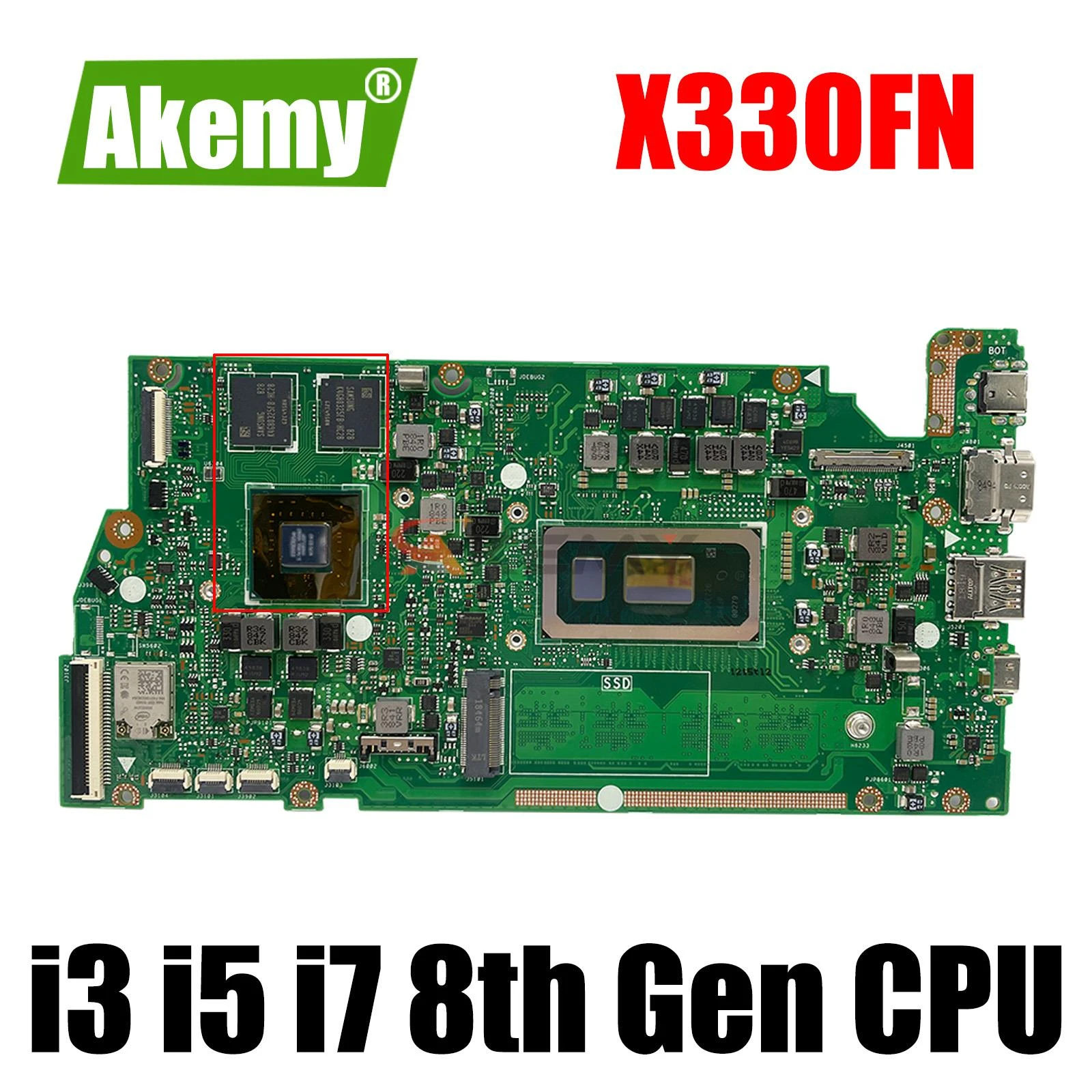 Placa principal para asus x330fa x330fl x330fn x330f s330f i330f k330f v330f portátil placa mãe ...