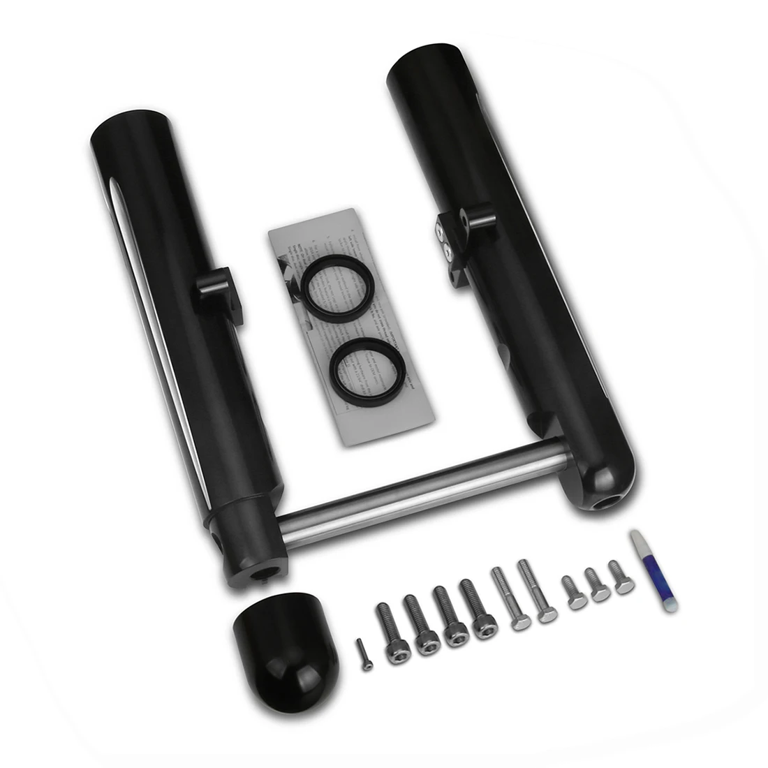 Black-CNC-Hollow-cut-Fork-legs-For-harley-FLT-TOURING-2014-UP-BAGGER ...