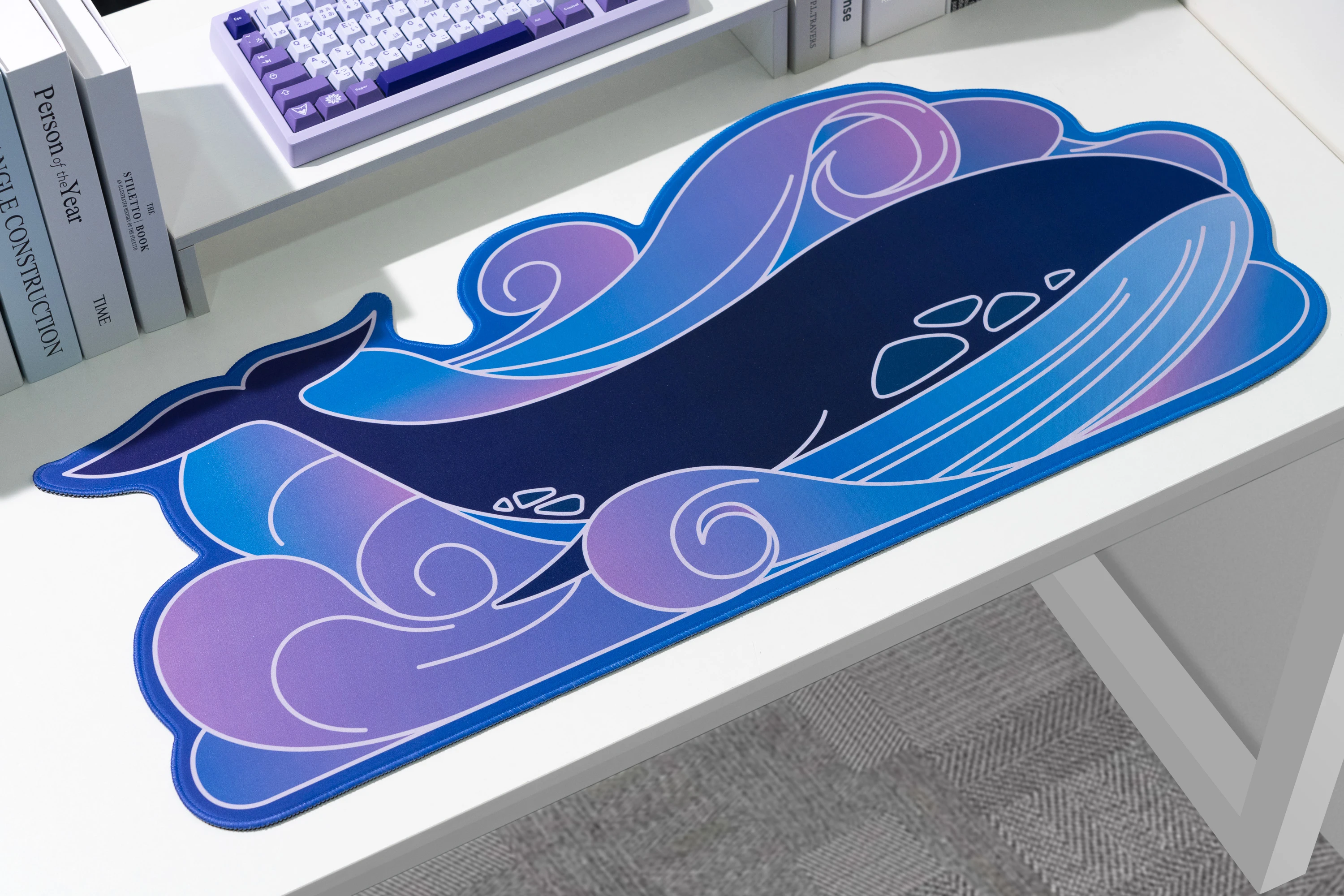 ND75-Purple-Whale-Mouse-Pad-Extended-Large-Desk-Mat-for-Keyboard-and ...