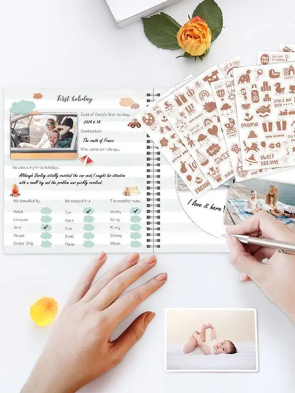 Baby Journal Baby Log Book Daily Tracker Developmental Milestones ...